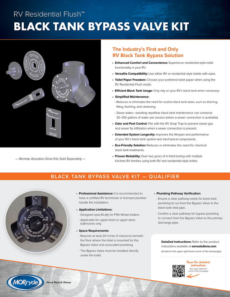 Black Tank Bypass Valve Kit - MORryde